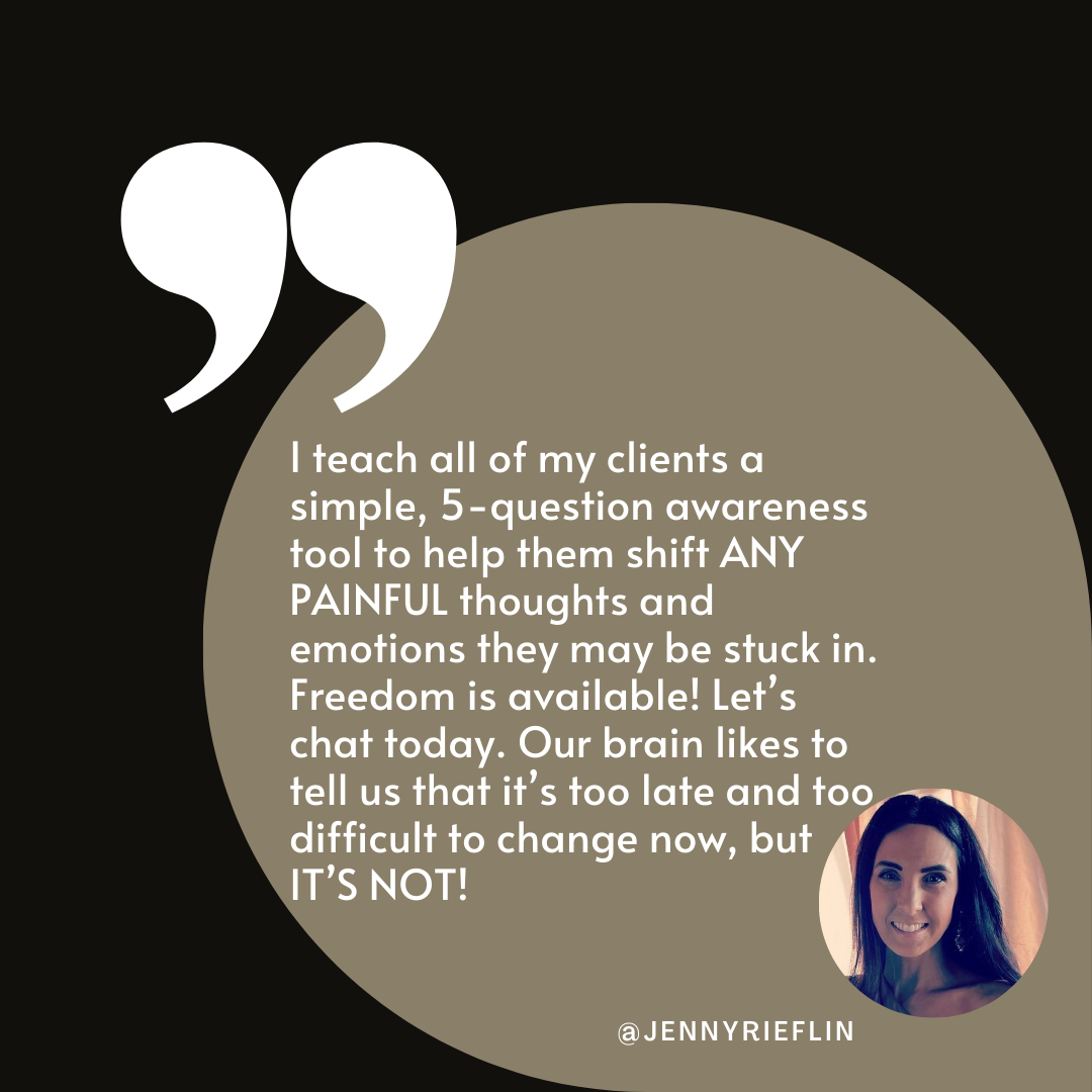 Are You Thinking it’s Too Late? – ~JENNY RIEFLIN MINISTRIES~